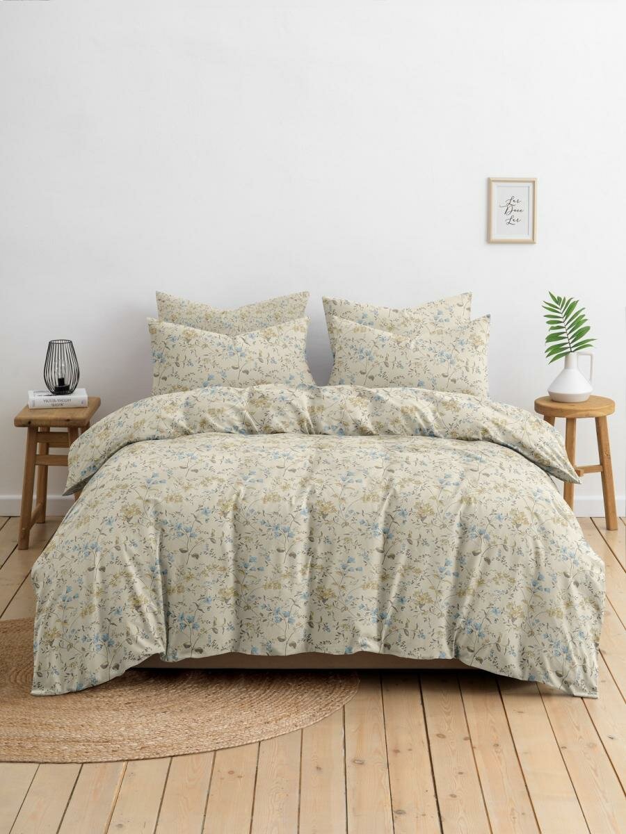 Постельное Белье Ночь Нежна Гвен 20367-1+20369-1 Перкаль ЭКО евро (50х70)