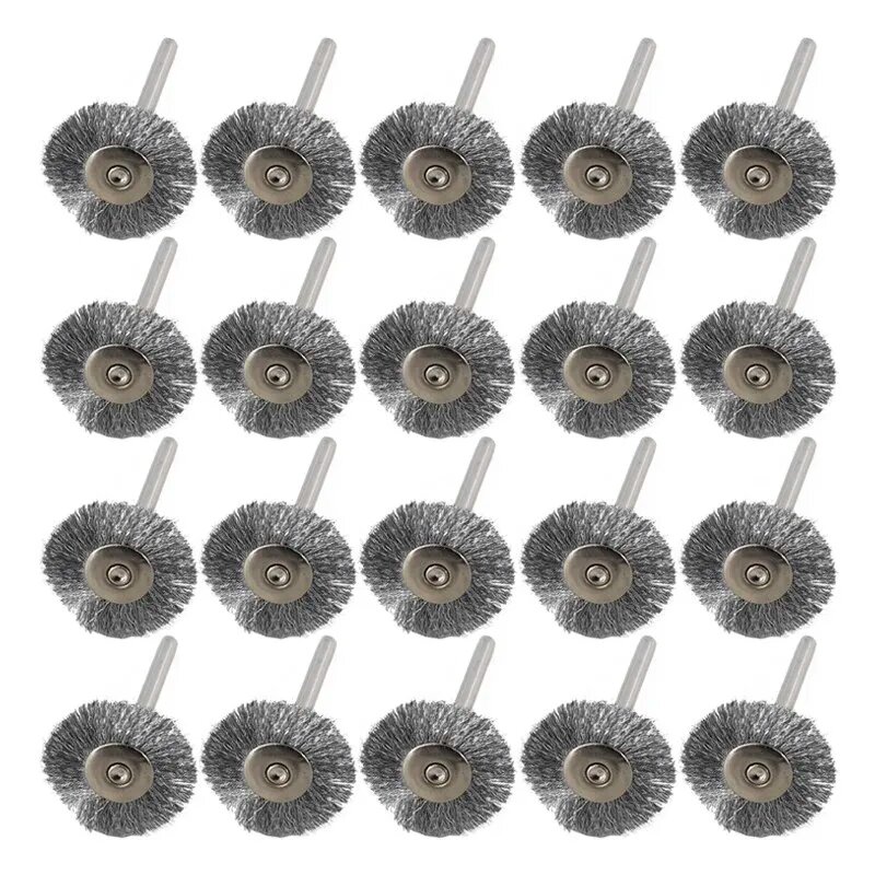XCAN набор проволочных щеток из нержавеющей стали для Dremel 20 шт.