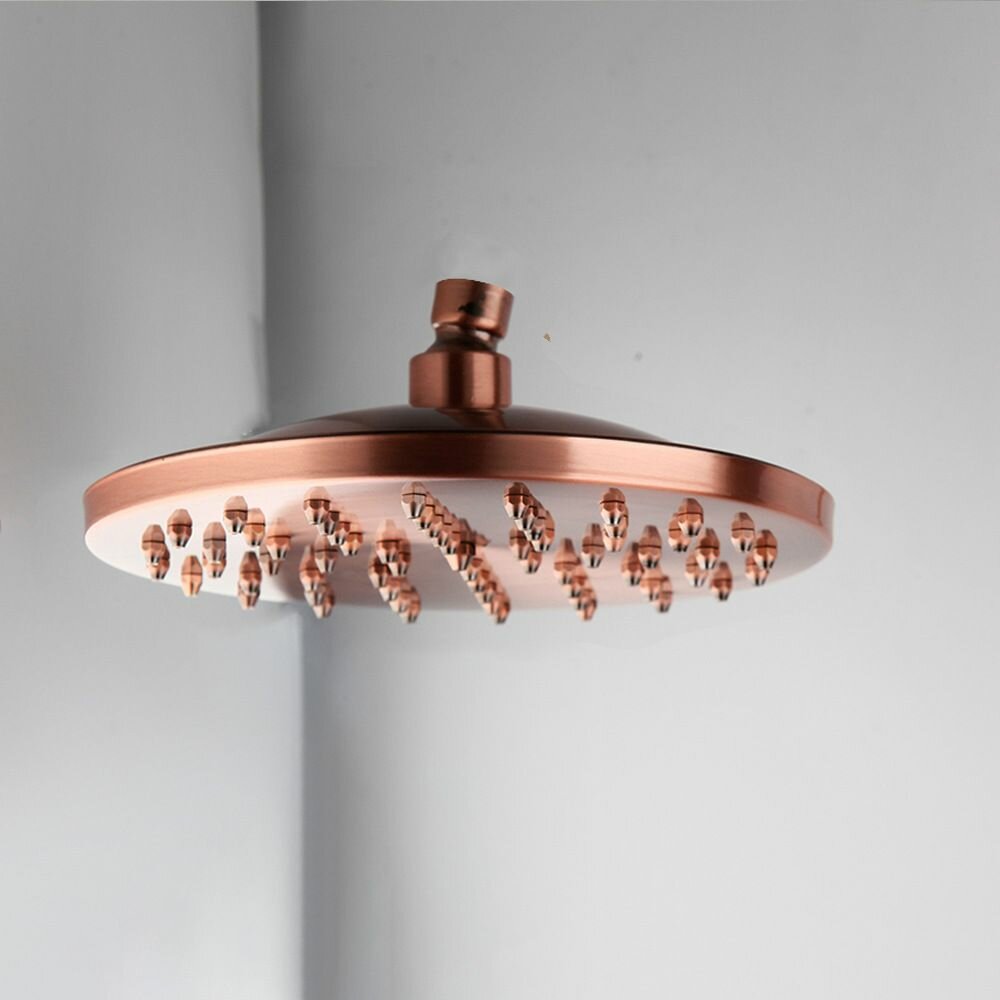 Латунная круглая насадка для душа, 8-дюймовая золотистая, с вращающимся шаровым соединителем G1/2, с фильтром