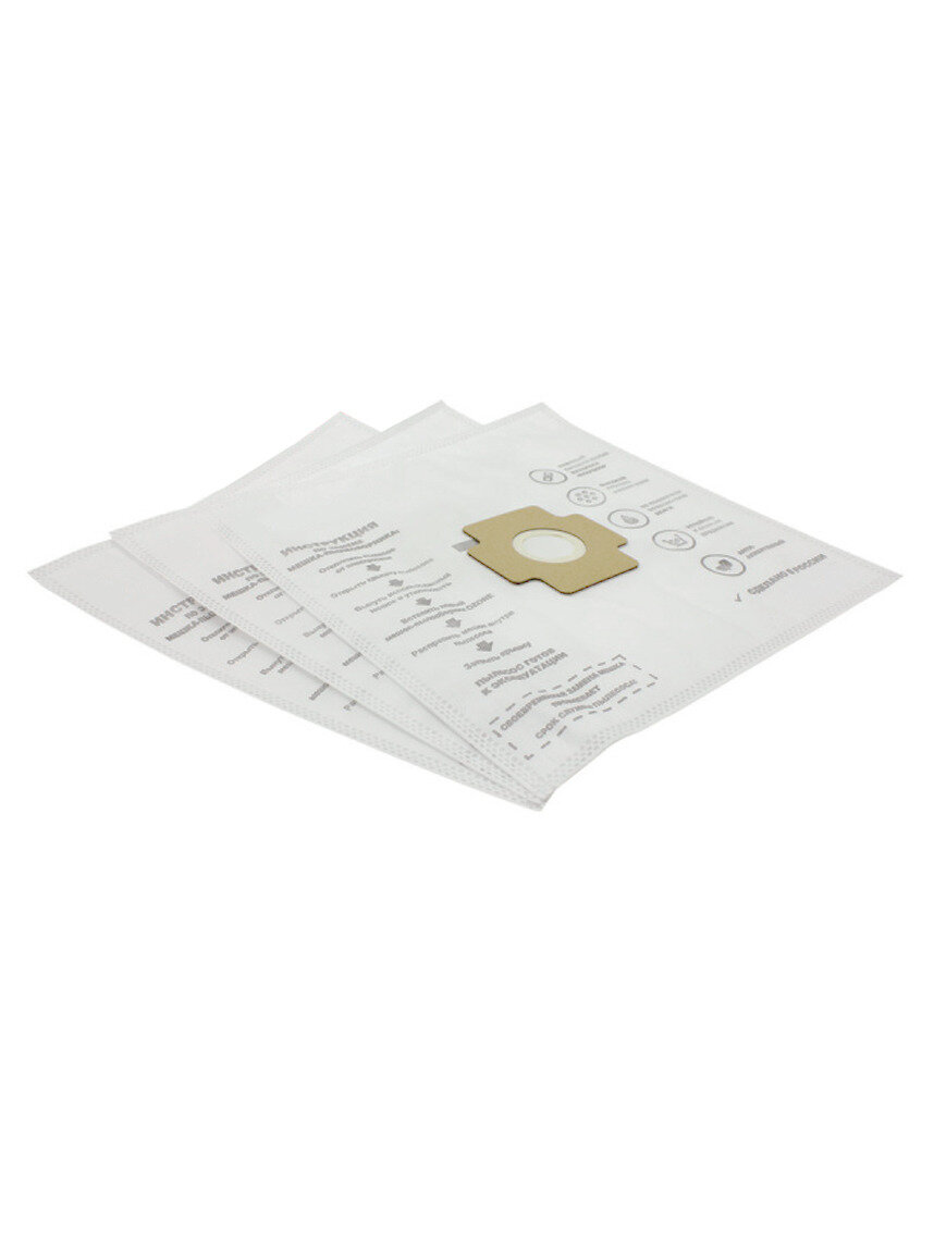 Мешки синтетические 3 шт для пылесоса METEOR, ROTEL, ZELMER и др.