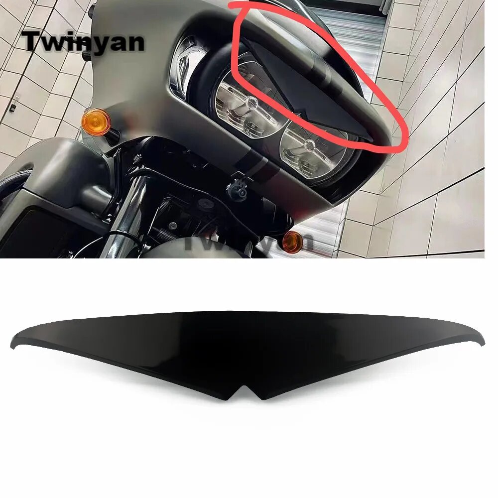 Накладка на фару мотоцикла для Harley Road Glide Special CVO FLTRX 2015-2023, фара для бровей, век, верхняя крышка, козырек, акцент