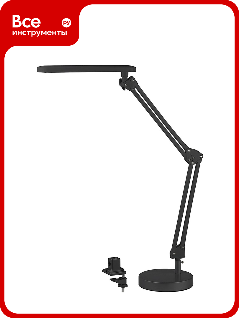 Настольный светильник ЭРА NLED-440-7W-BK, черный Б0008000, светодиодами