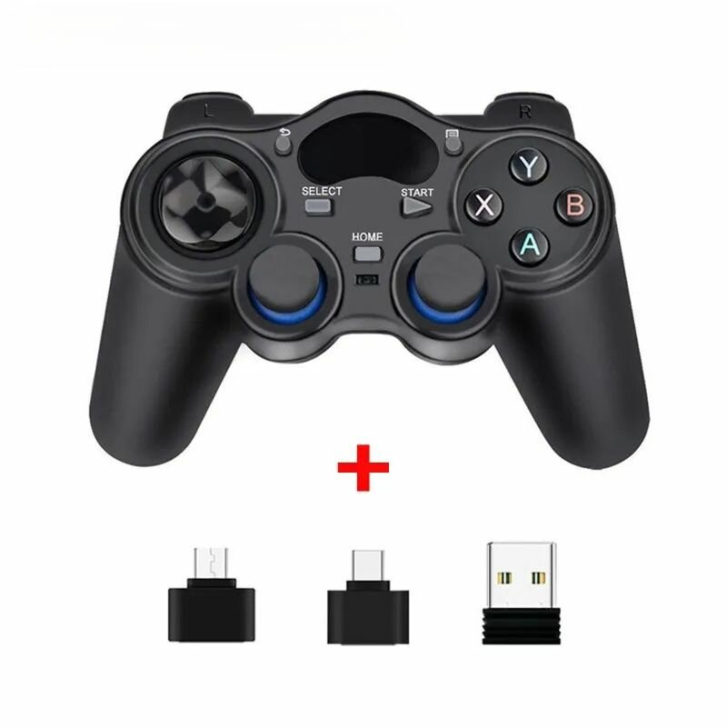 Беспроводной контроллер с USB OTG переходником, 2,4 ГГц, геймпад, беспроводной джойстик для PS3/смартфона, планшетных ПК, Smart TV приставок