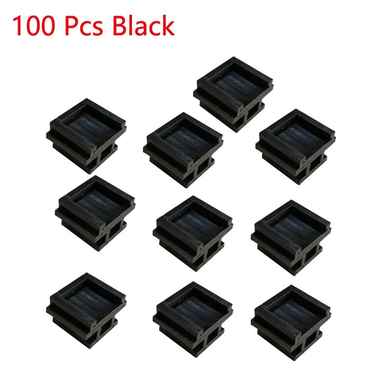 Зажимы для автомобильного кондиционера, 100-500 шт, 100pcs Black clasps