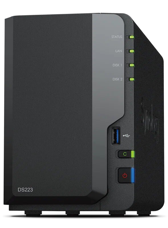 Сетевое хранилище Synology DS223 DiskStation, 16TB, Intel Atom