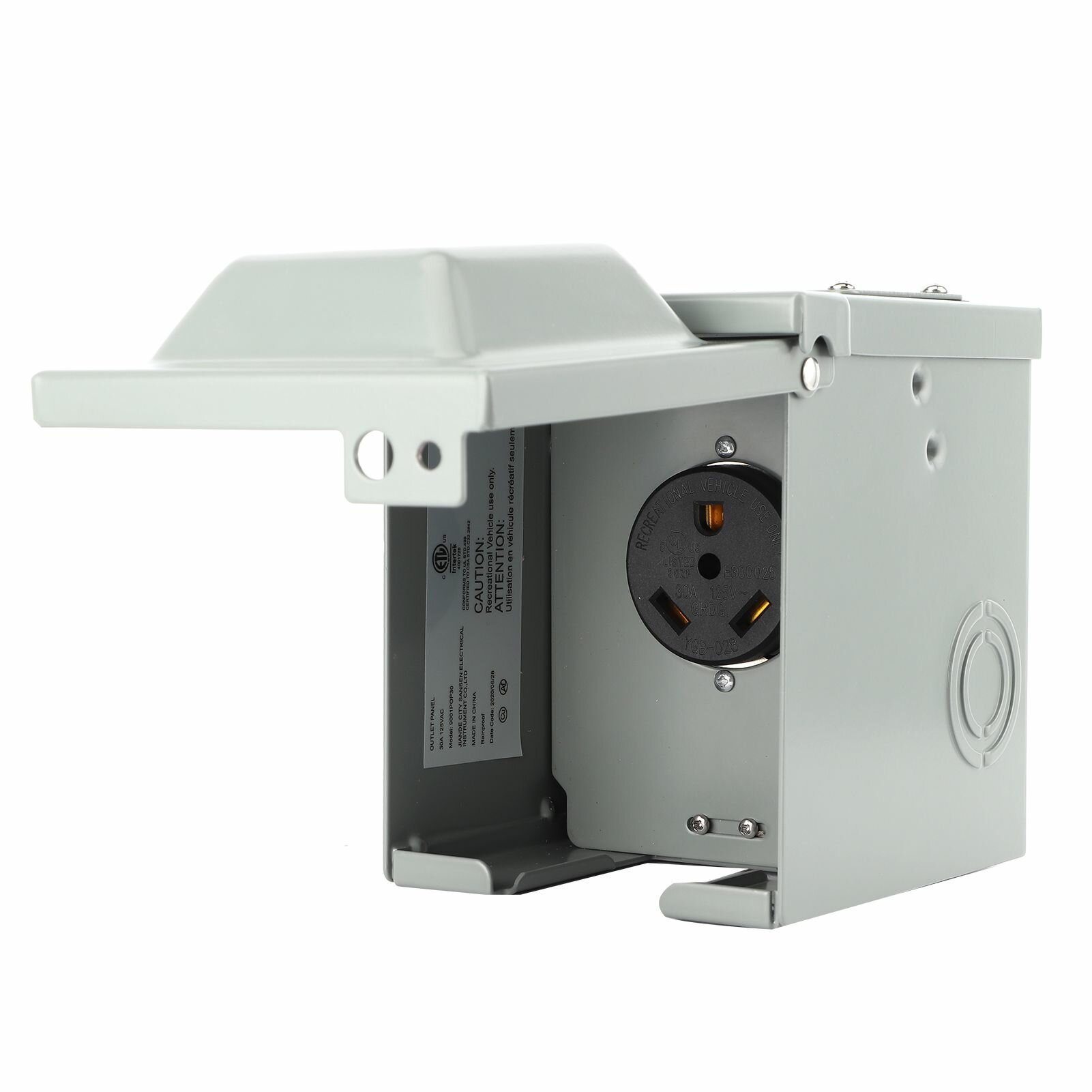 Водонепроницаемая коробка розетки на 30А для RV, электрического автомобиля и генераторов, защищает от влаги и взлома