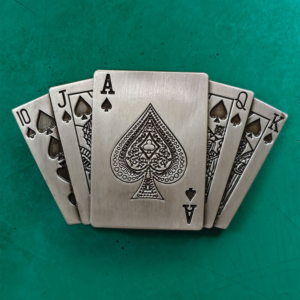 Пряжка для ремня 40мм металлическая с покер бляха армейская на ремень мужской