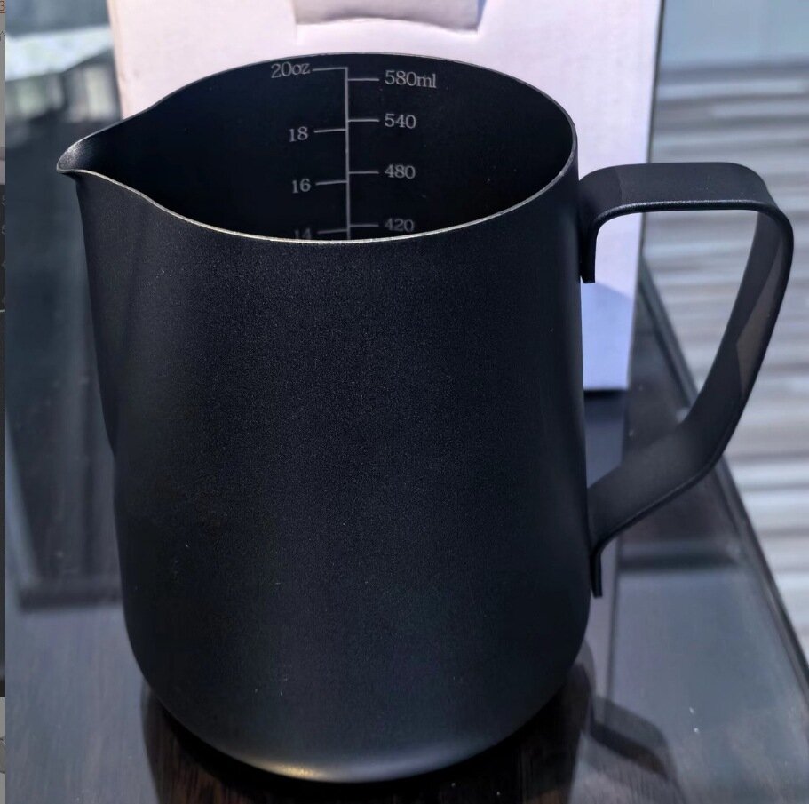 Чашка для создания пены: 304 нержавеющая сталь, Тонкий носик, Удобная для декорирования