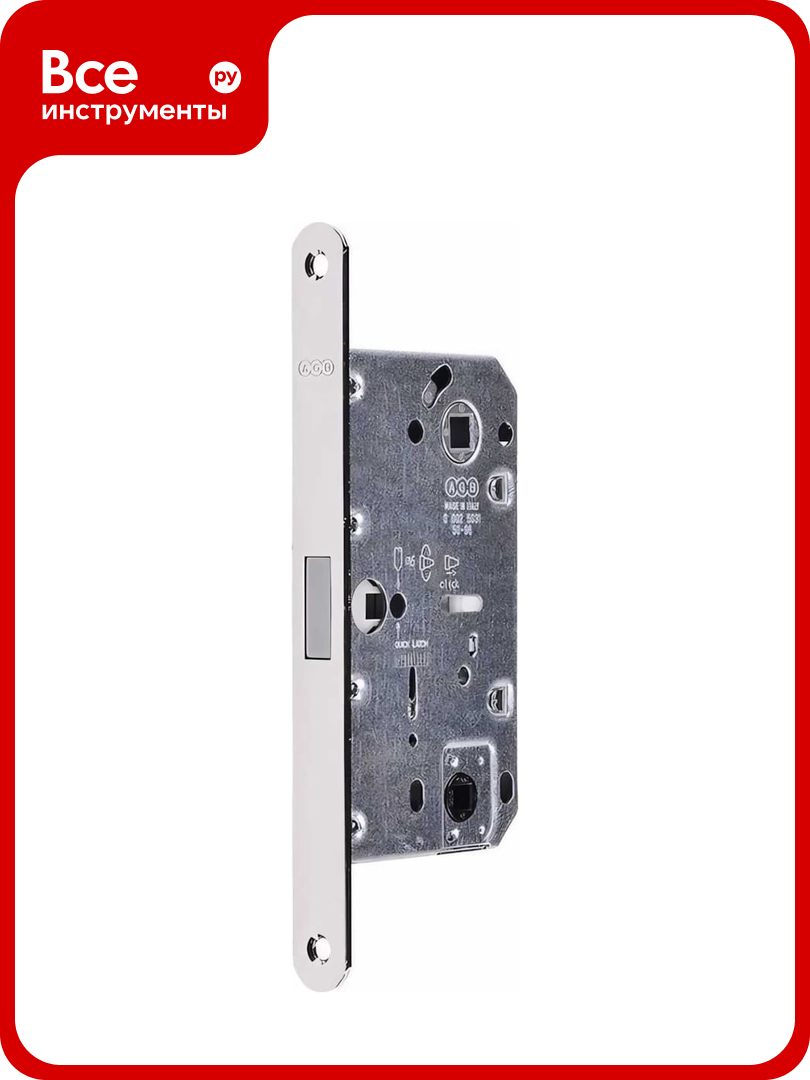 Замок AGB B06102.50.06.567 B04102, B05102 меж. WC хром с отв. пл. B02402.05.06 MEDIANA POLARIS 25597