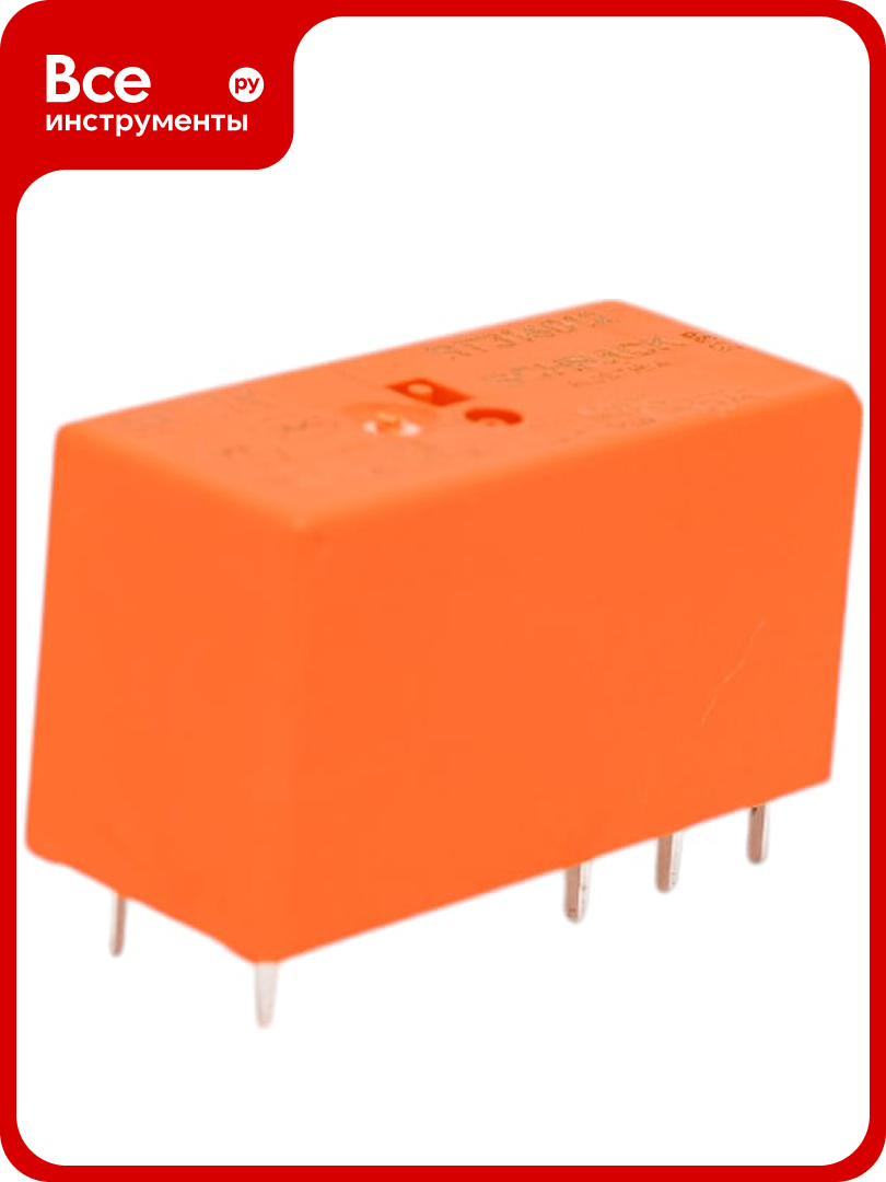 Реле силовое Schrack Technik PCB 1 перекл. конт, 16A, 12V DC, 5mm артикул Австрия