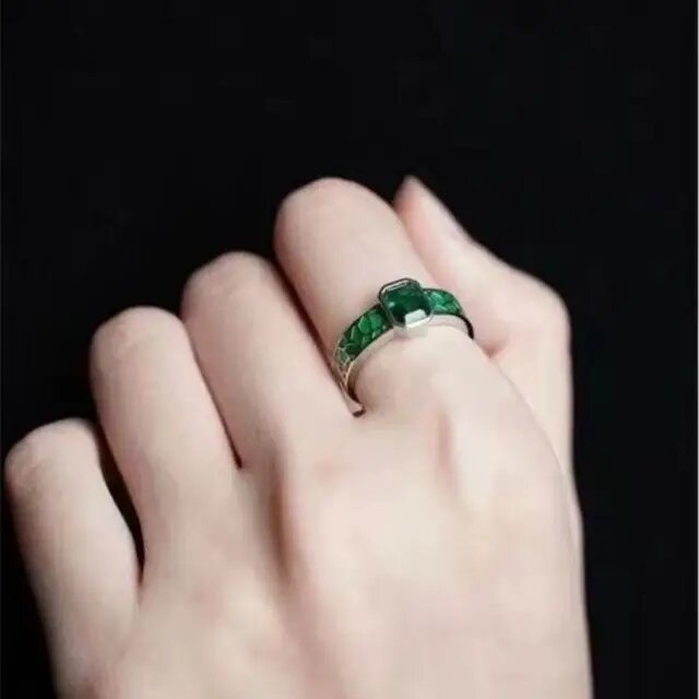 JoJos Bizarre Adventure Hierophant Green открывающееся кольцо для женщин металлические эмалированные кольца в стиле панк хип хоп вечерние ювелирные аксессуары подарок