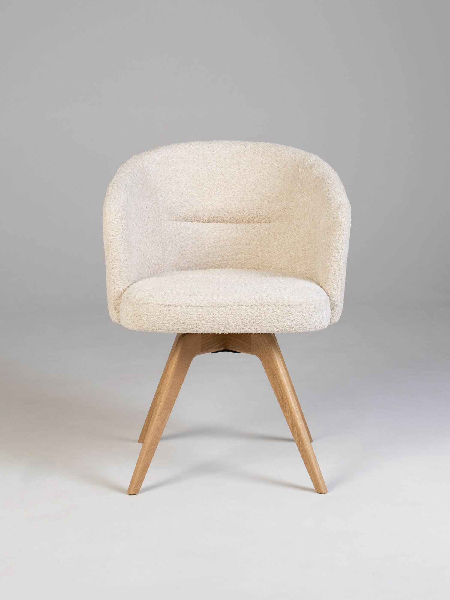 Стул, Ameli, с поворотным механизмом, бежевый шенилл, ножки дуб