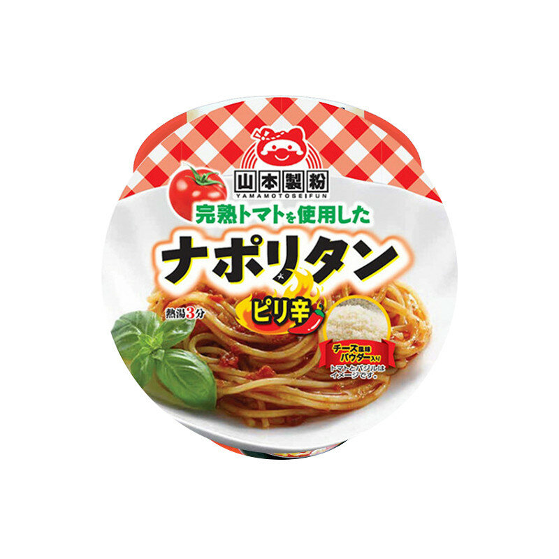 Лапша быстрого приготовления Yamamoto Seifun острые спагетти неаполитано с сыром 82 г, Япония