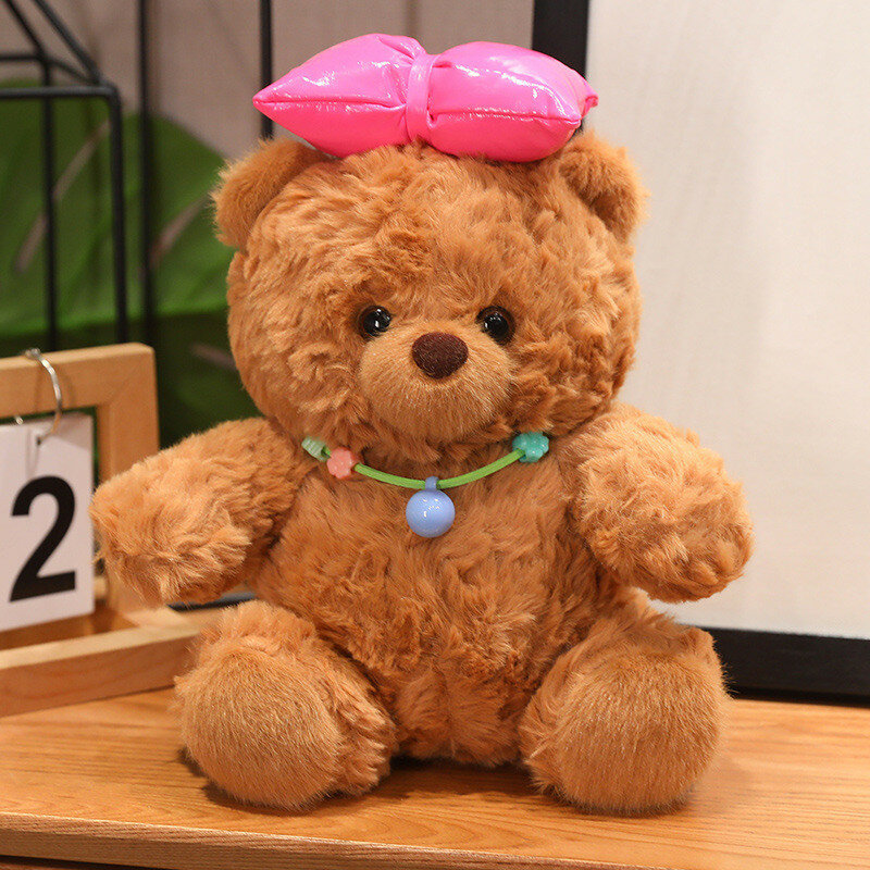 Teddy bear plush toy premium quality with short fur and creative camera design