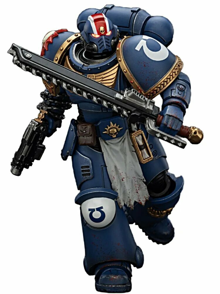 Подвижная фигурка Warhammer 40000 JOYTOY 1/18 Ultramarines Lieutenant Titus-Collectors Edition Подарочная модель