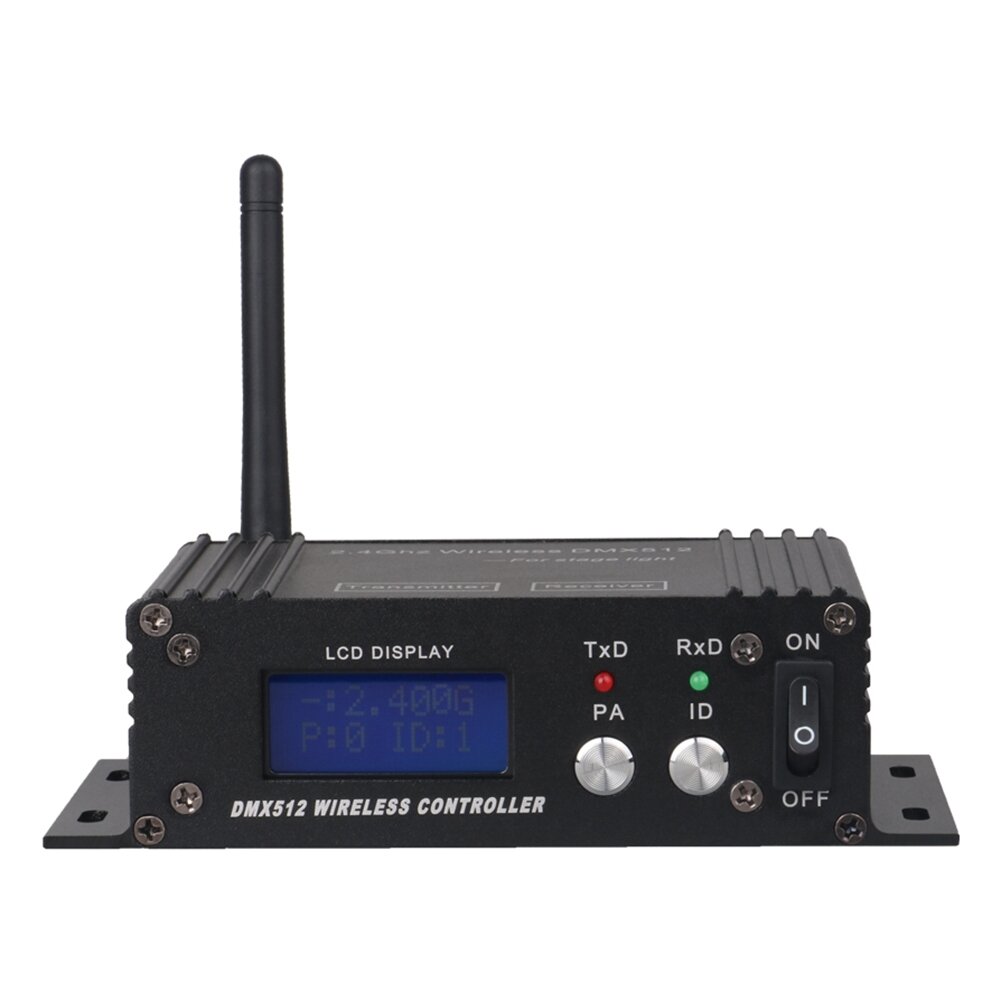 DMX 512 Беспроводной контроллер Приемник-передатчик ЖК-дисплей Мощность регулируется для дискотеки DJ Барный свет для вечеринок-Европейская вилка