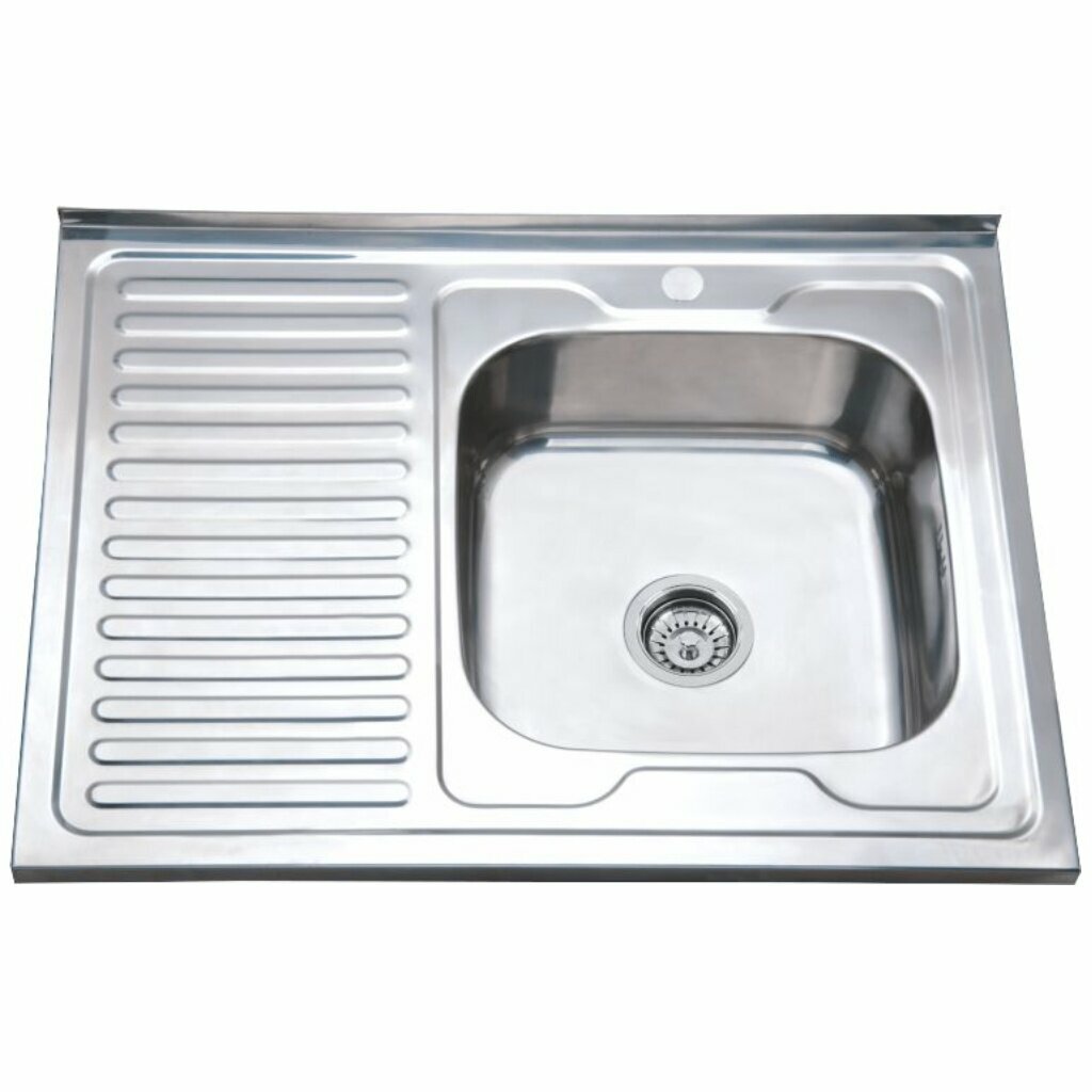 Мойка кух накл РМС нерж 80*60см 0,6мм прав +сифон MG6-8060R