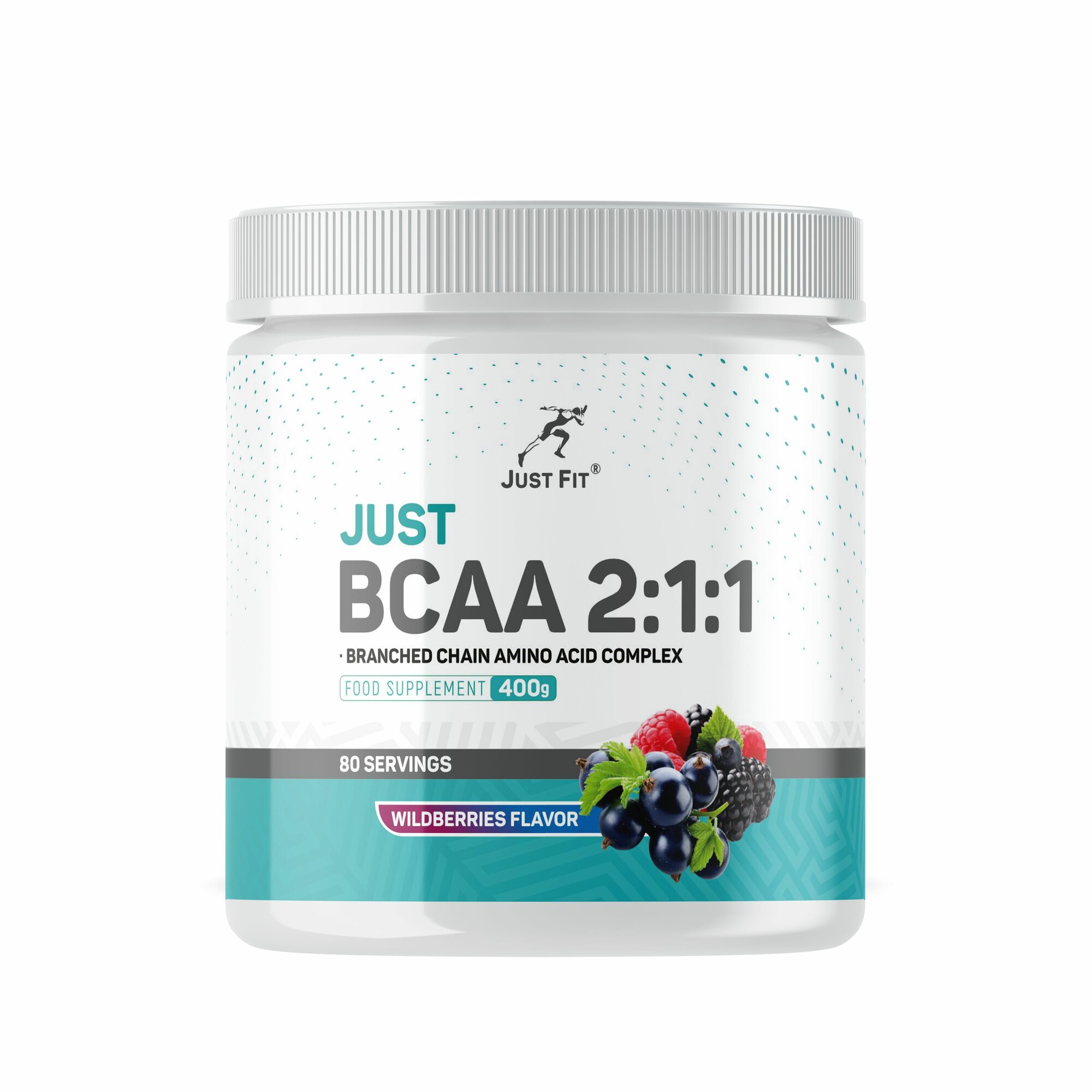 Just Fit Just BCAA 2:1:1 400 грамм, BCAA, вкус лесные ягоды