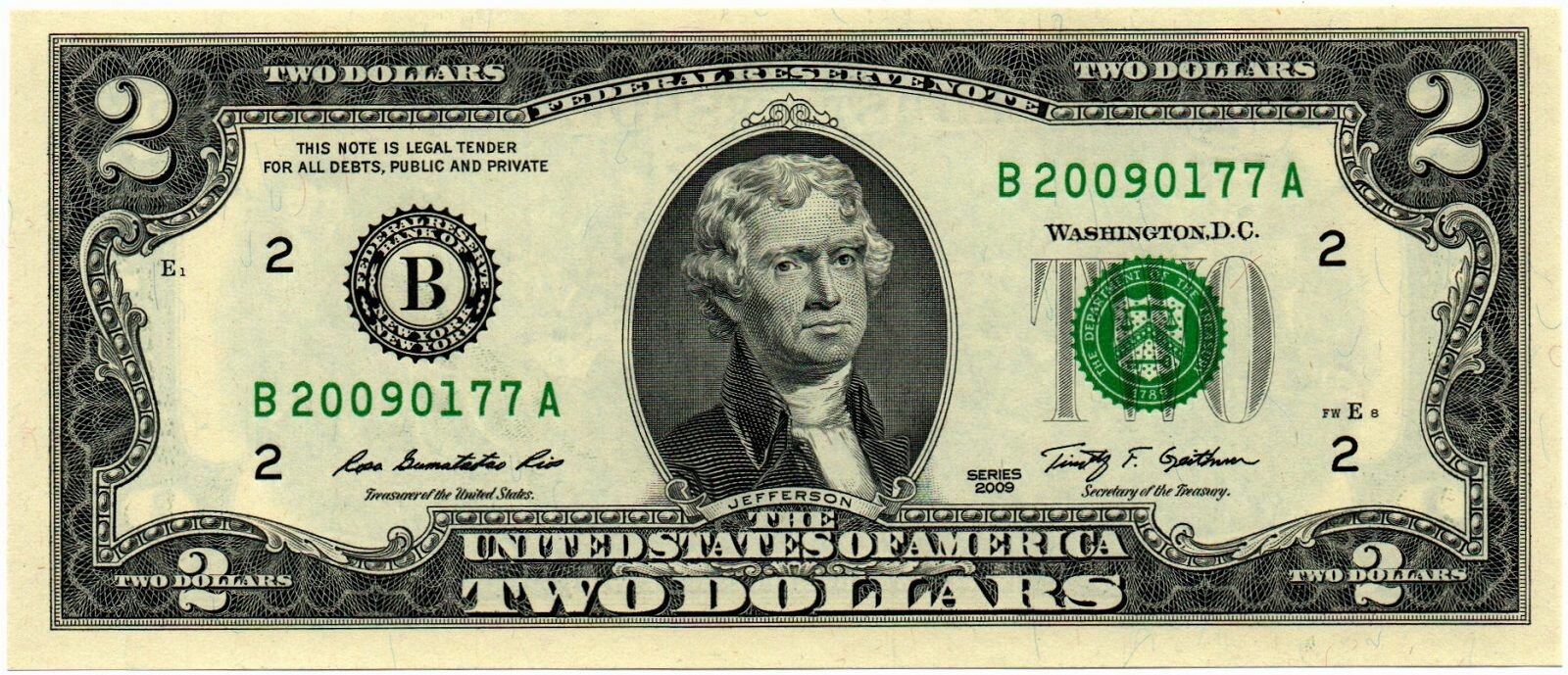 2 доллара 2009 год США 2009 01 77