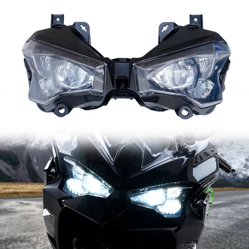 Светодиодная фара для мотоцикла с дальним/ближним светом и лампой DRL для Kawasaki Ninja500 2024 2025, светодиодная фара в сборе