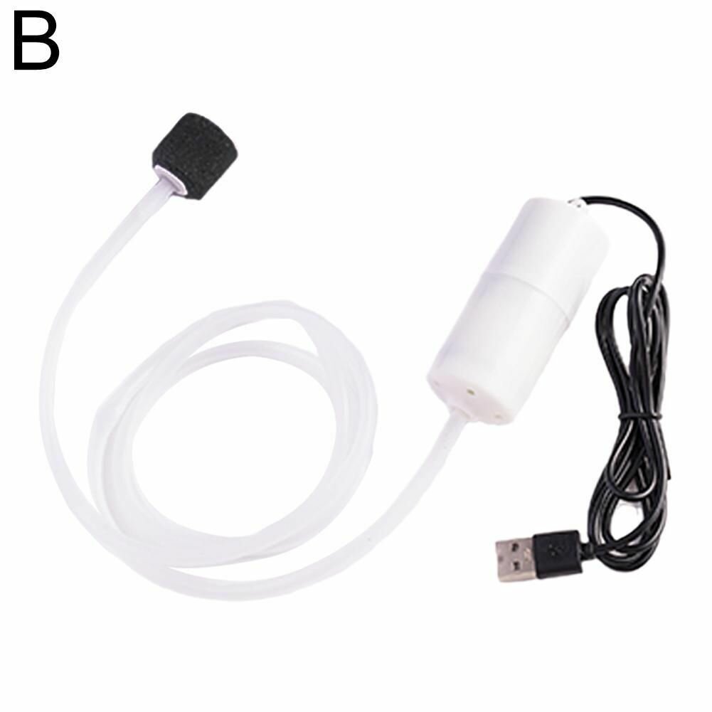 Портативный мини-USB аквариумная рыбка для резервуара, кислородный воздушный насос, гидропонный компрессор, аэратор с камнем, силиконом