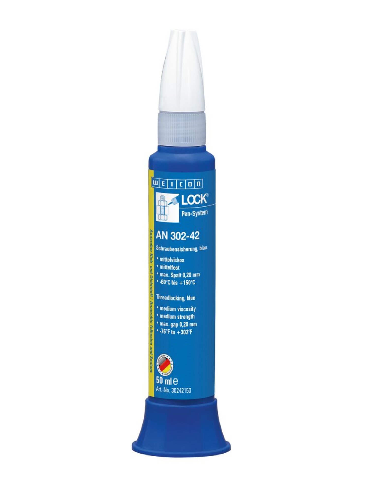 Фиксатор резьбовых соединений, средней фиксации, WEICONLOCK AN 302-42 (50 мл)
