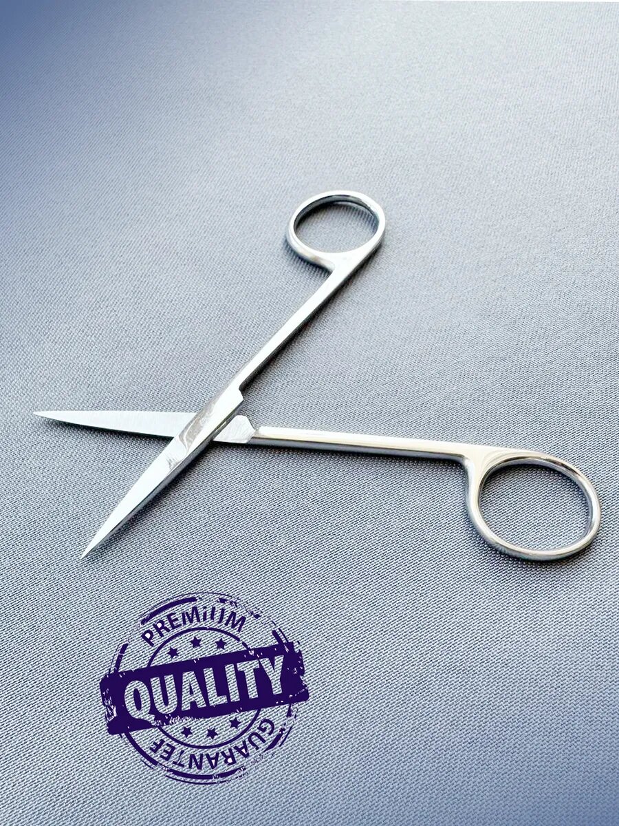 Ножницы остроконечные, прямые, медицинские, нержавеющая сталь, 12см