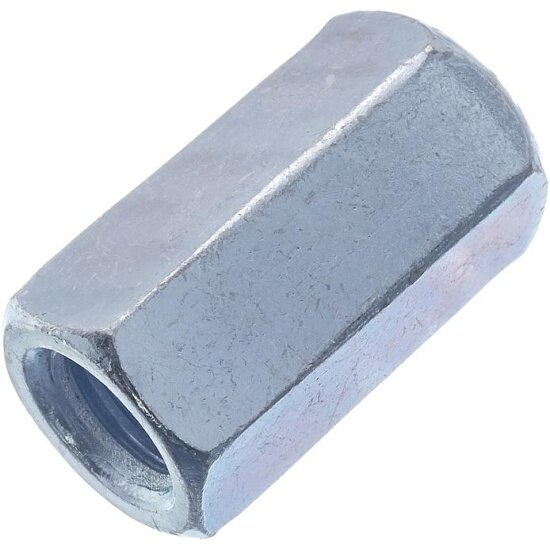 Гайка соединительная Стройметиз М 10 DIN 6334 цинк (уп.2шт) европодвес, 30500612