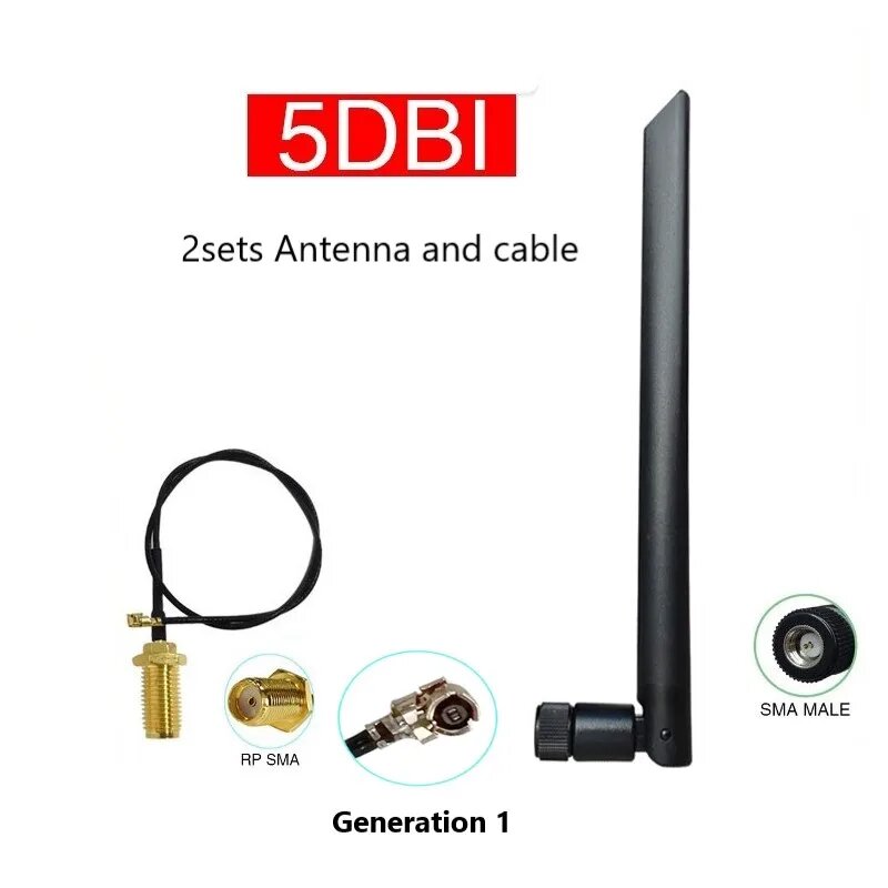 GRANDWISDOM 5dBi LORA антенна 868/915 МГц, 2 шт, SMA