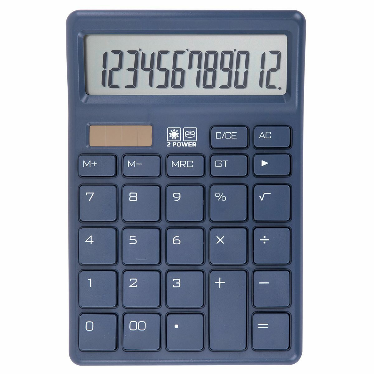 Калькулятор настольный Brauberg CH-12-BU, 12-разрядный, двойное питание, синий (272959), 20шт.
