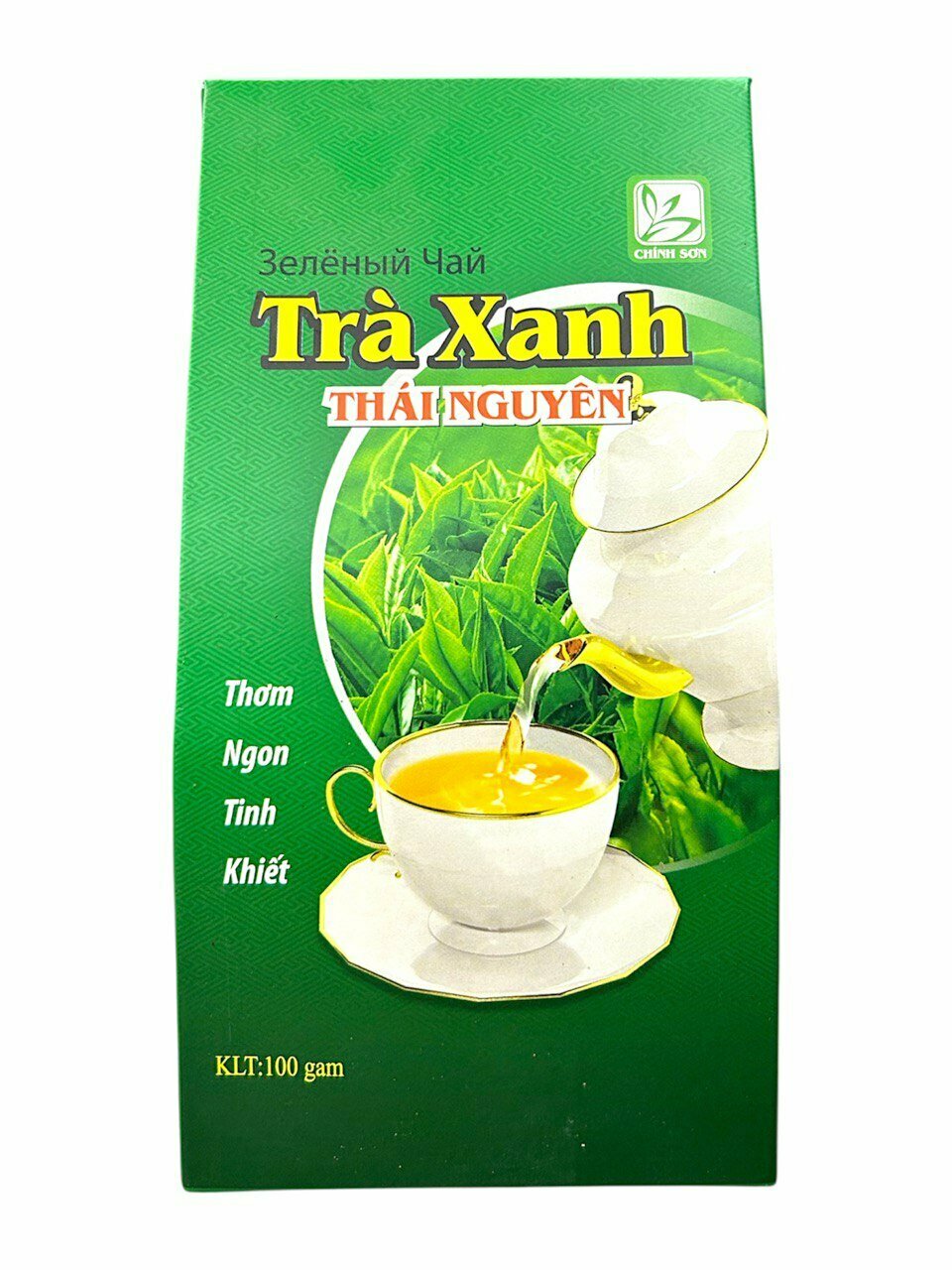 Зеленый чай Chinh Son Tra Xanh, вьетнамский, традиционный вкус, 100г