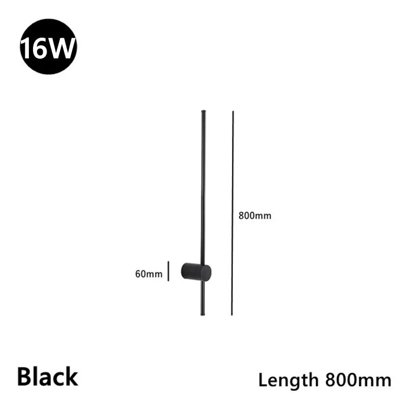 Настенный светильник JIADEYUE, поворотный, алюминиевый, теплый свет Neutral light, 80CM 16W