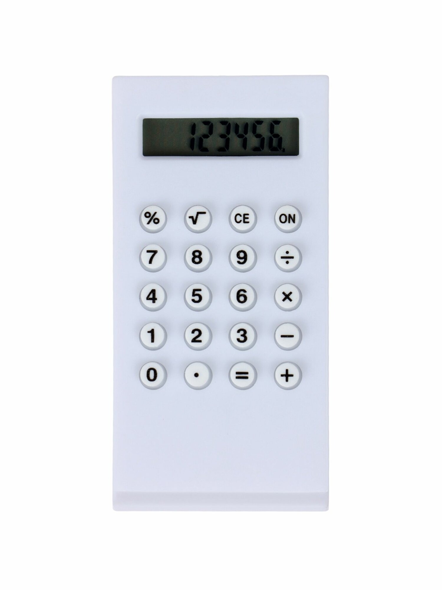 Калькулятор-зажим, 8-разрядный, белый