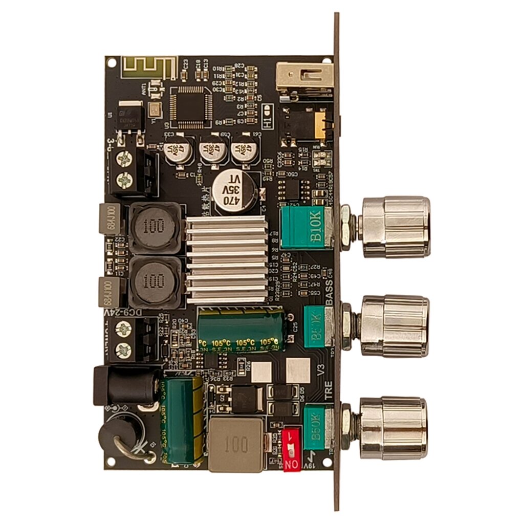 100 Вт моно Bluetooth-совместимая плата усилителя, простая установка, плата усилителя звука, автоматическая модификация звука для улучшения качества звука