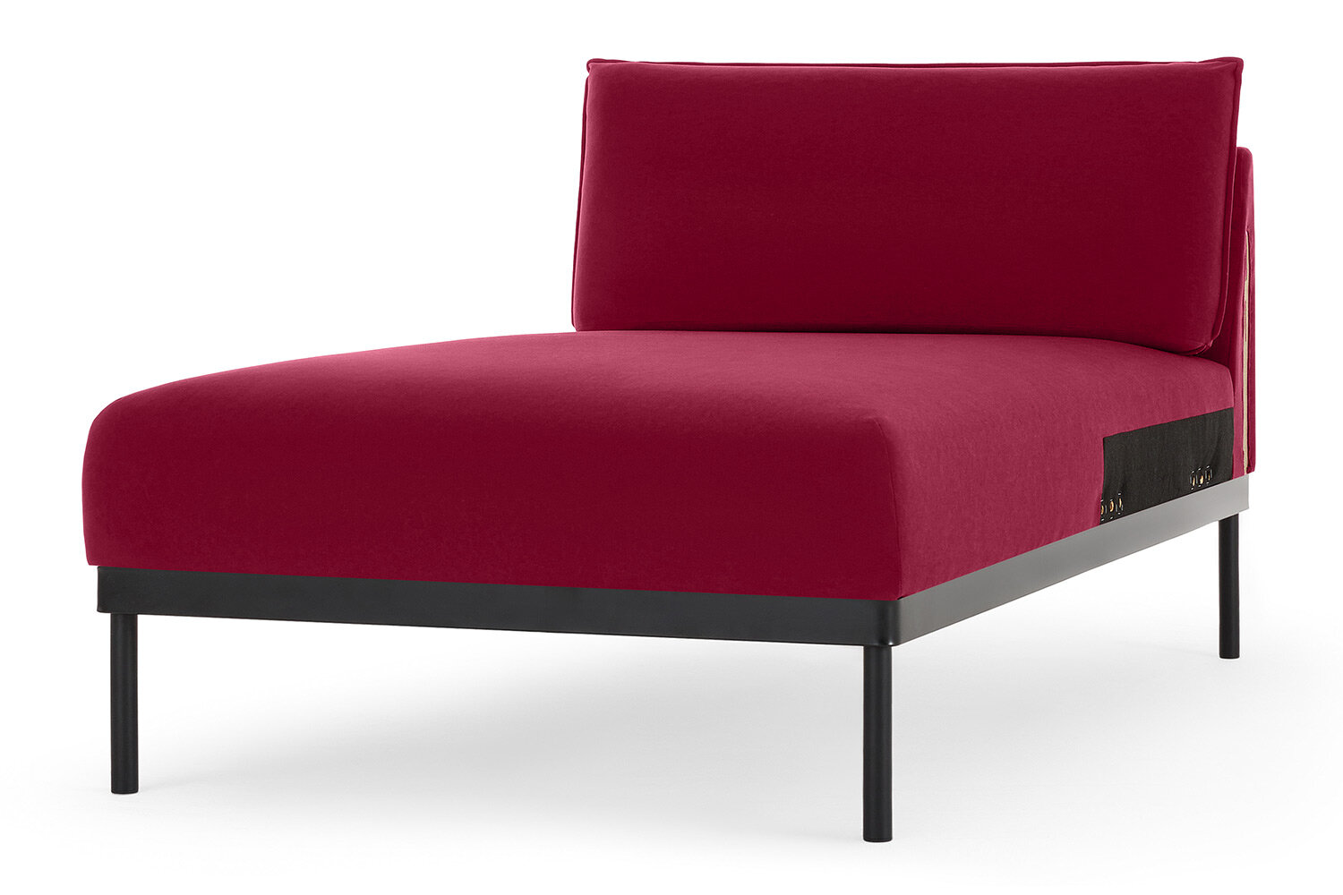Козетка Алтай ALTSZE DRBerry, 93,5х80х159 см, обивка велюр, цвет бордовый