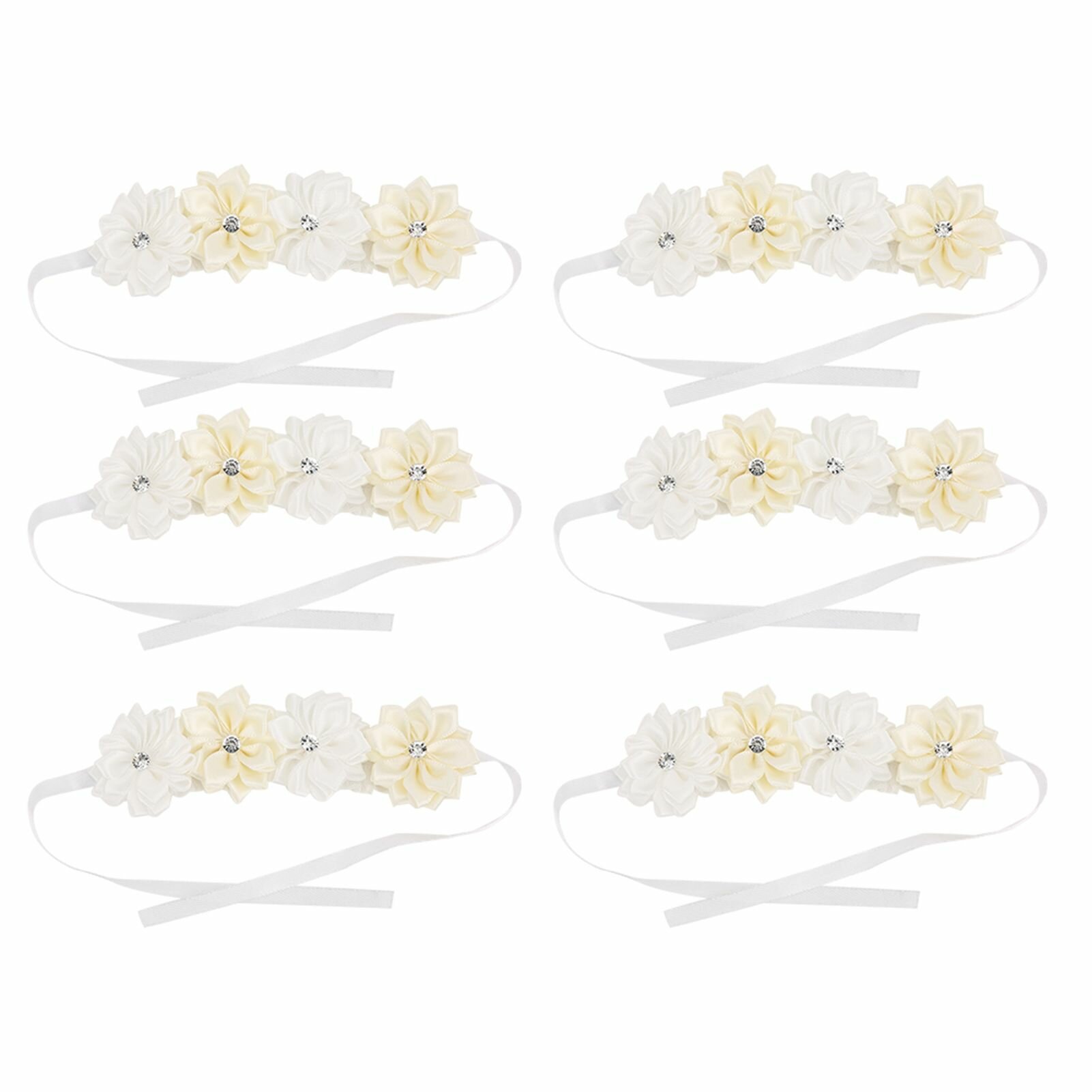 Цветы на запястье невесты, 6 шт, молочно-белая имитация ленты, свадебные украшения, аксессуары для подружек невесты, украшения для свадебной вечеринки