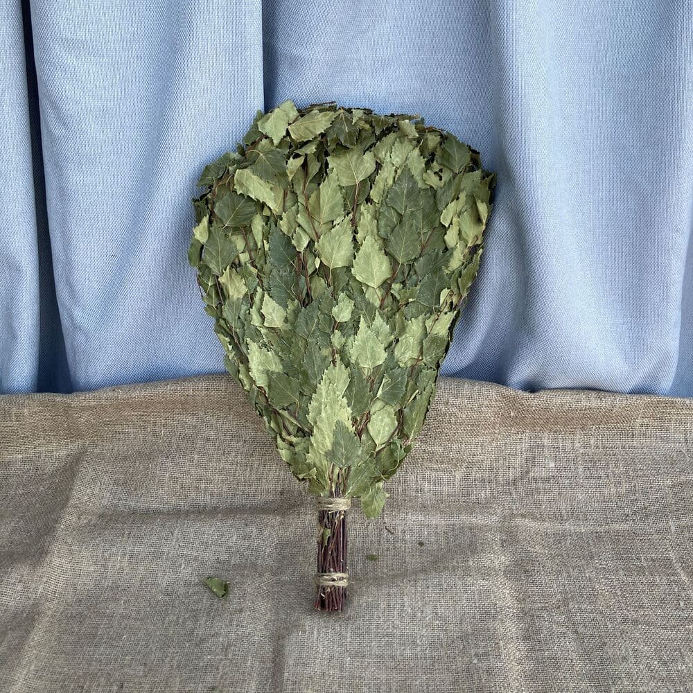 Березовый веник, для бани и сауны, зеленый, свежий, ароматный, 1 шт