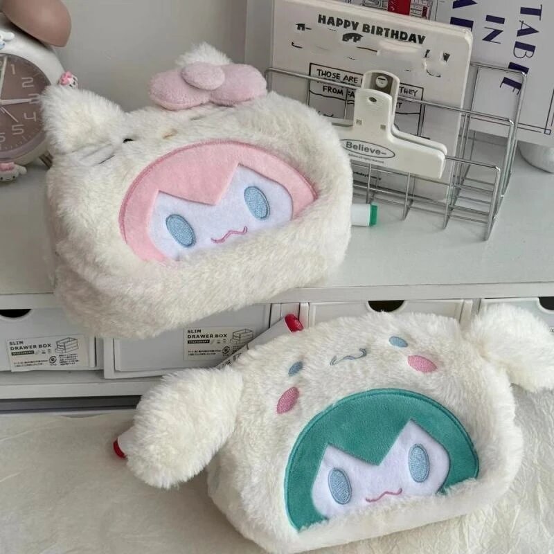 Cinnamoroll Hello Kitty плюшевый пенал TAKARA TOMY, Розовый, Унисекс