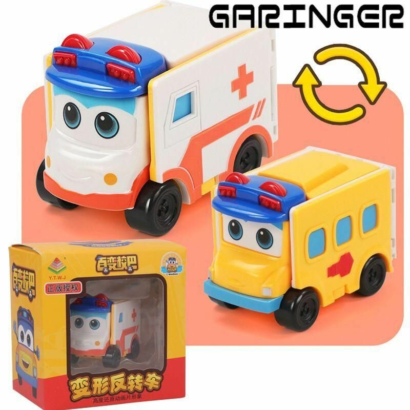 Игрушечная машинка-перевертыш трансформер 5 в 1, компактная игрушка для детей, развивающая мелкую моторику и воображение
