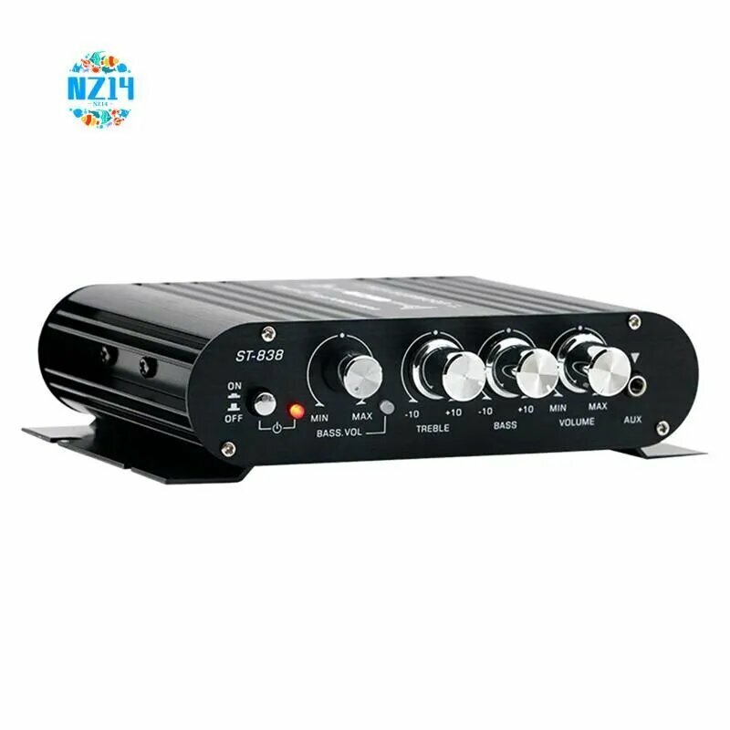 (T O Q G) -838 HIFI-усилитель 2.1-канальный автомобильный MP3-мини-усилитель AUX Вход Регулировка высоких и низких частот Усилитель Super Bass 20Wx2+40W