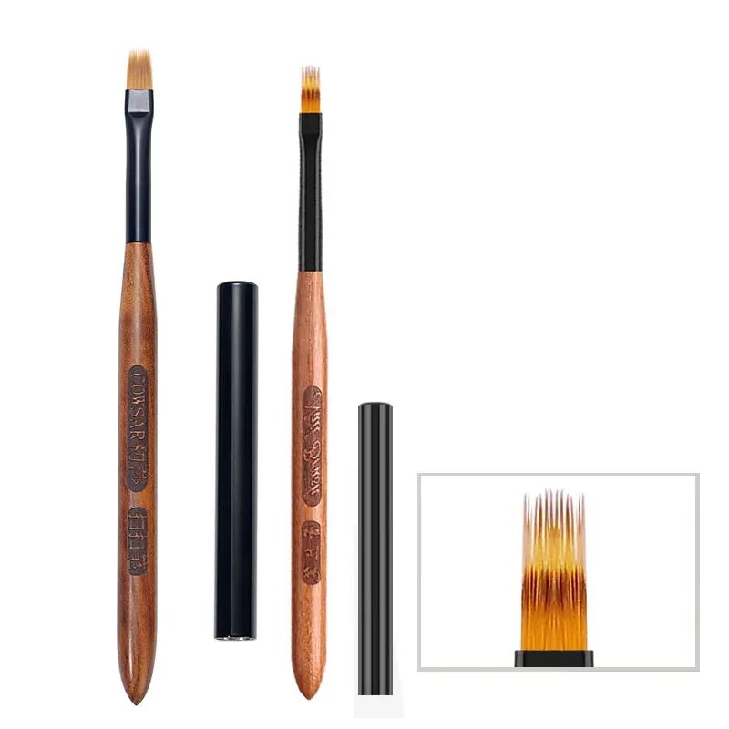 Деревянные кисти для дизайна ногтей 2PCS-AB