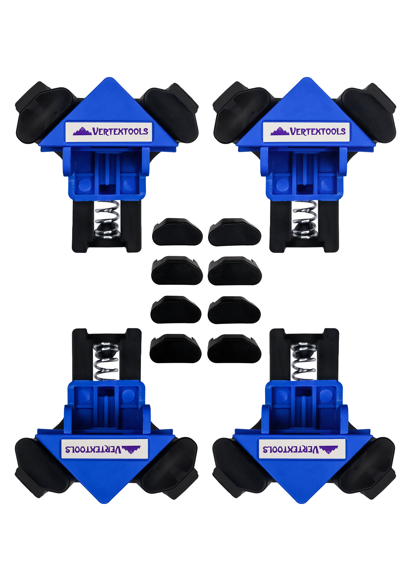 Набор зажимов для угловых соединений / Струбцина угловая VertexTools 4шт.