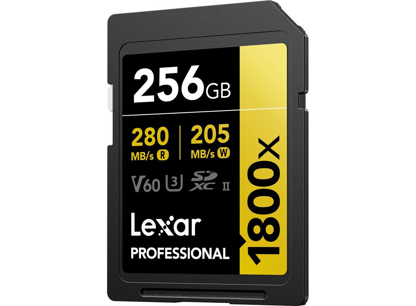 Карта памяти Lexar 256GB Professional 1800x UHS-II SDXC GOLD 280/205 MB/s LSD1800256G