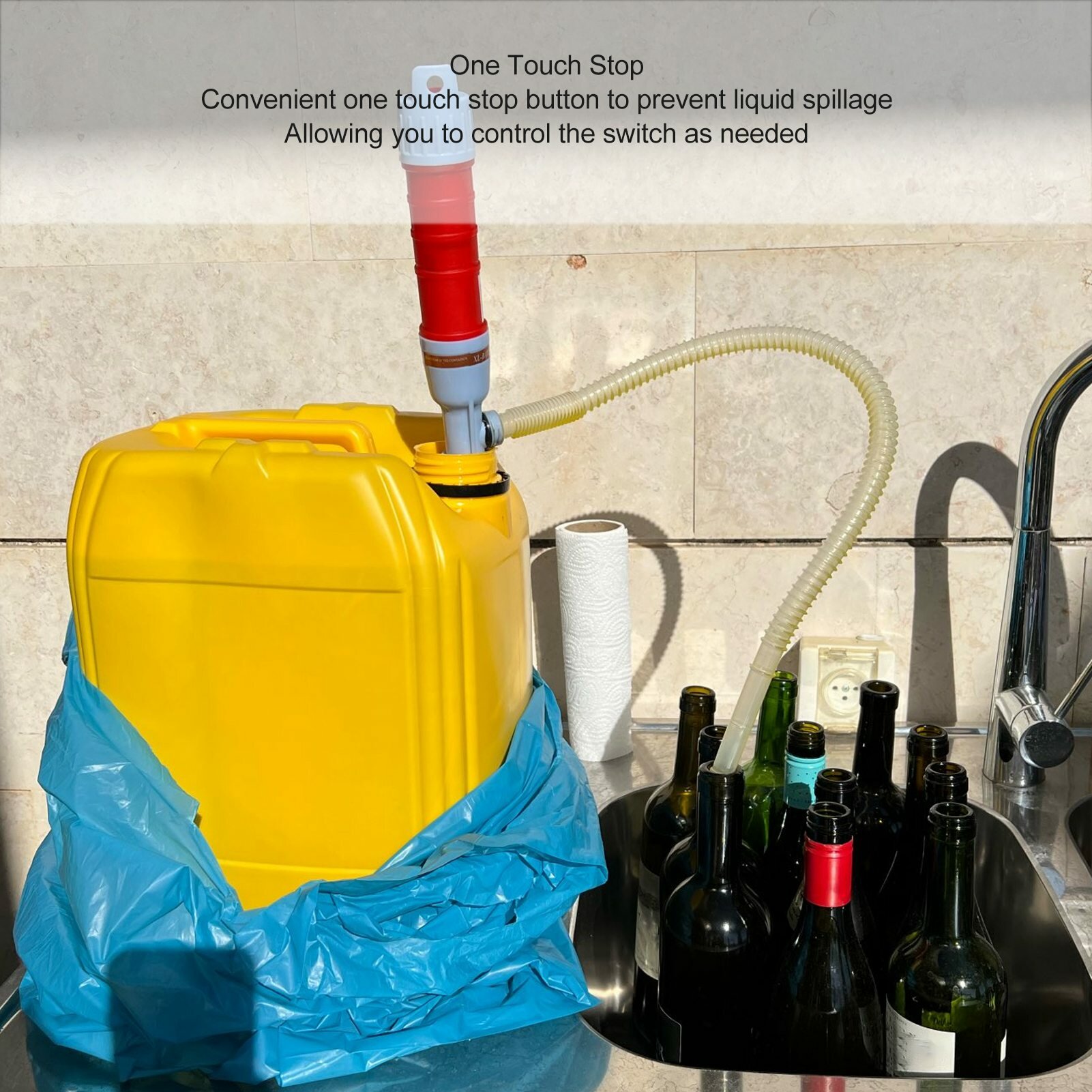 Портативный электрический насос с питанием от аккумулятора, сифон, насос для перекачки жидкого масла для автомобильного трактора, лодки, подачи топлива, красный