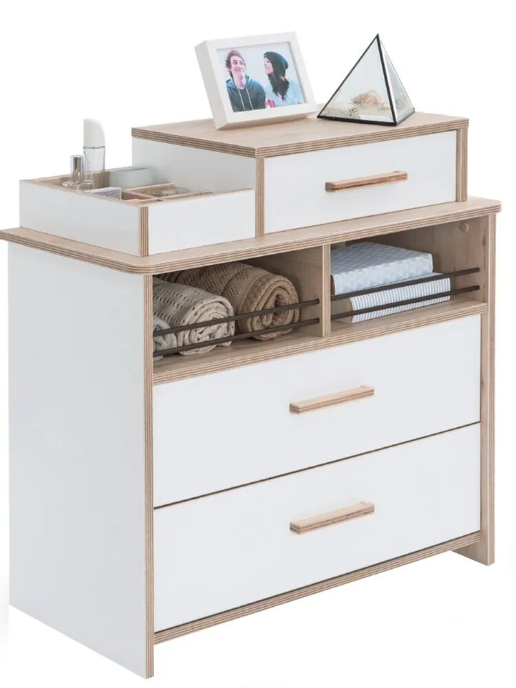 Комод с 2 ящиками Cilek Dynamic 77*42*82 см, цвет Матово-белый