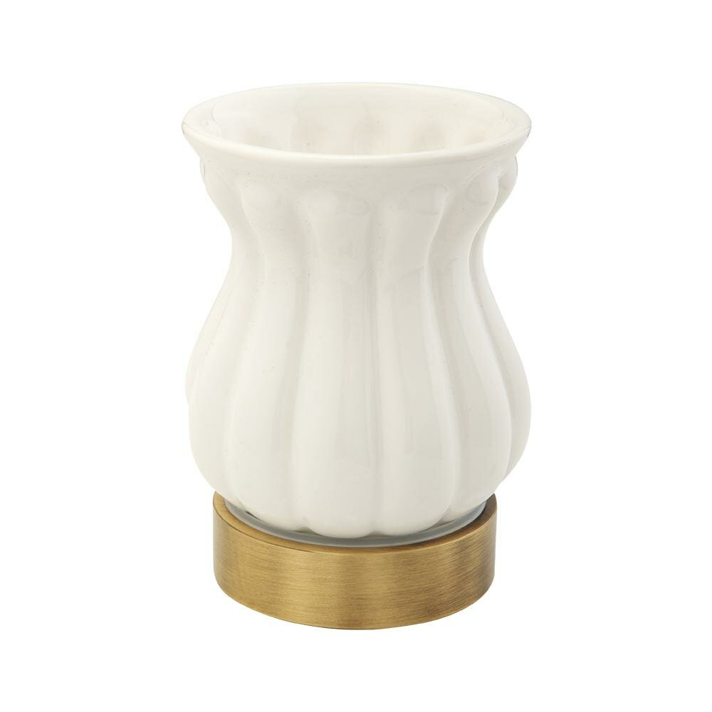 Стакан для зубных щеток Migliore Olivia 17445 цвет Белый Бронза