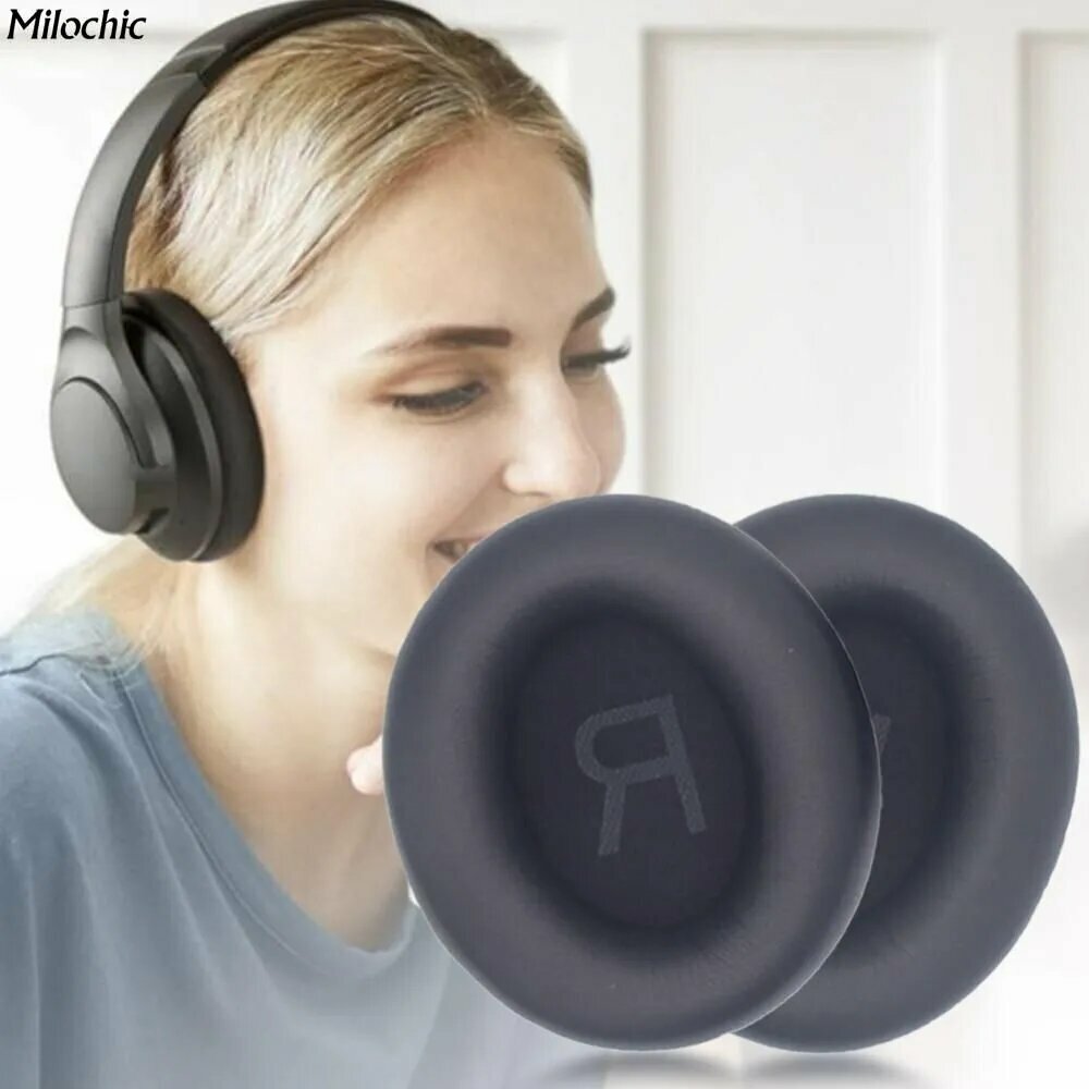 Подушечки для наушников из протеиновой кожи, мягкие амбушюры подходит для Anker Q45 Soundcore Life