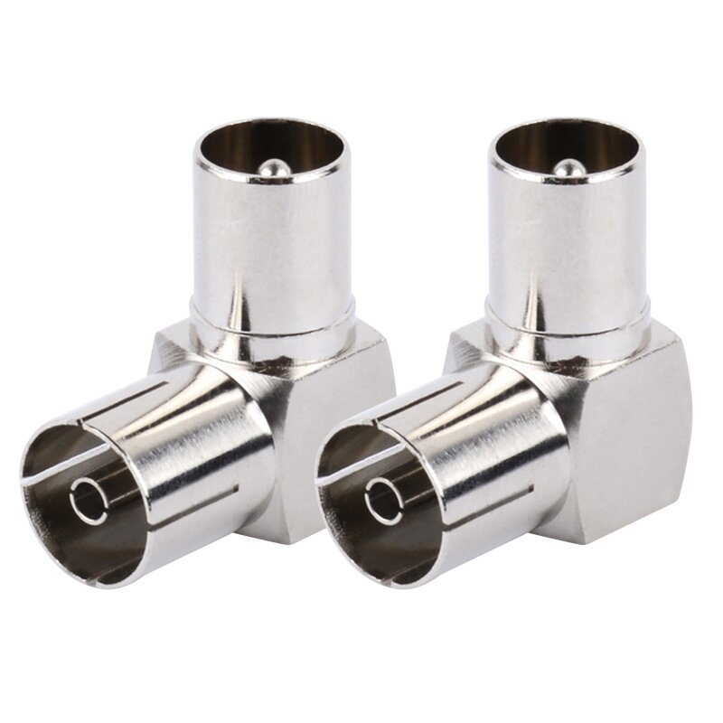 2 штуки 90-градусный телевизионный антенный кабельный разъем RF Coaxial F-образная розетка