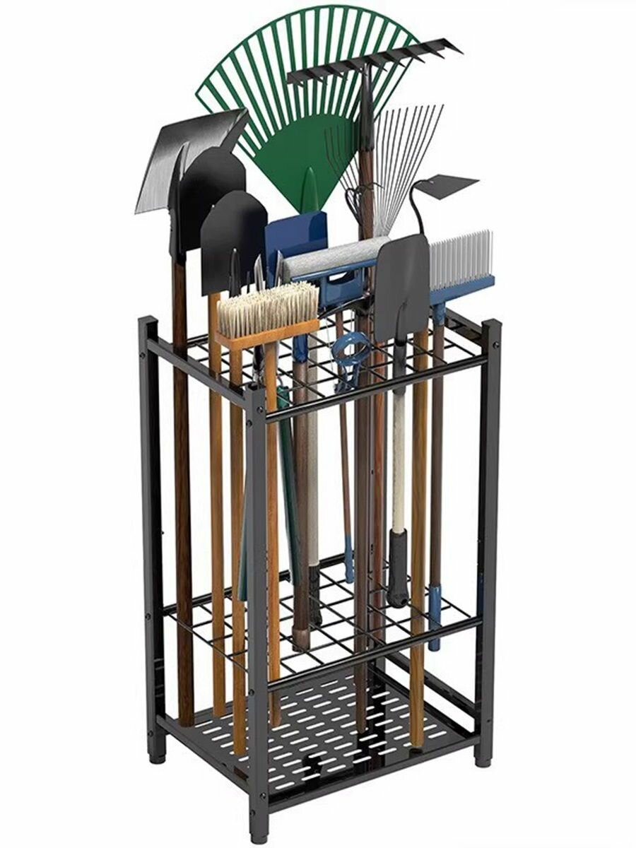 Держатель для хозяйственных инструментов, для лопат, граблей и садовых инструментов,43X30X74CM