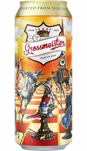 Пиво "Grossmeister", in can, 0.5 л